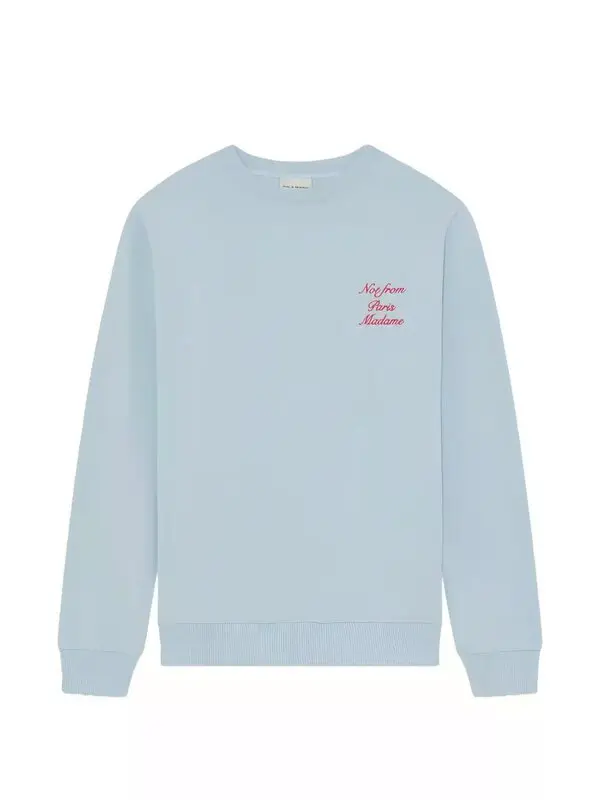Drole De Monsieur Slogan-lettering Sweatshirt - Blue