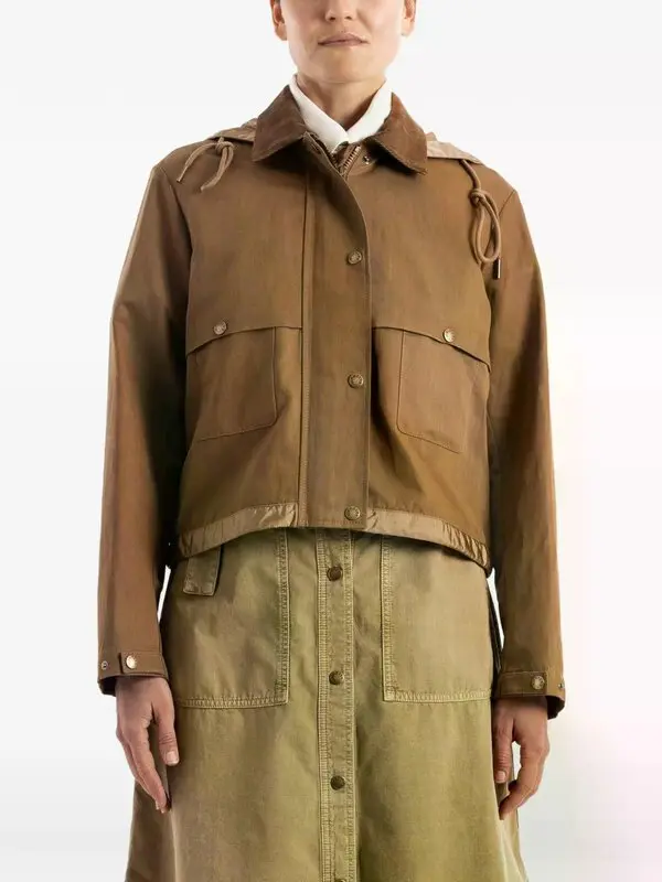 Moncler Aconitum Hooded Pocket Jacket - Brown