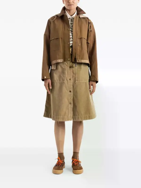 Moncler Aconitum Hooded Pocket Jacket - Brown