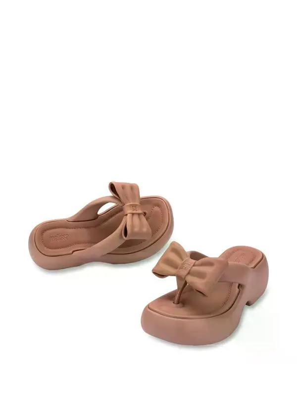 Melissa Platform Bow Detail Flip-flops - Neutrals