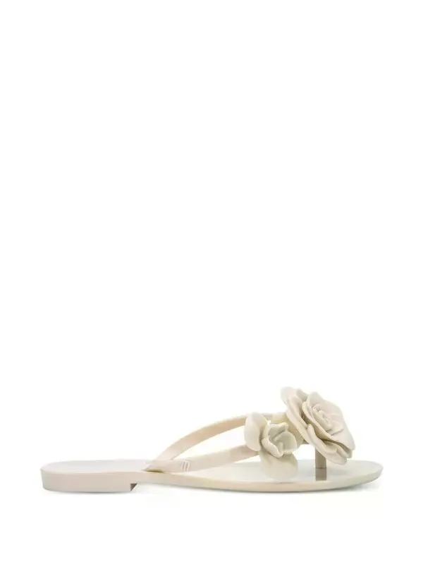 Melissa Harmonic Springtime Flip-flops With Floral Detail - Neutrals