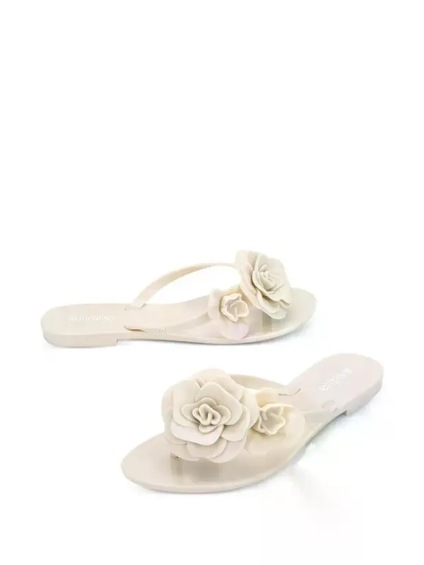 Melissa Harmonic Springtime Flip-flops With Floral Detail - Neutrals