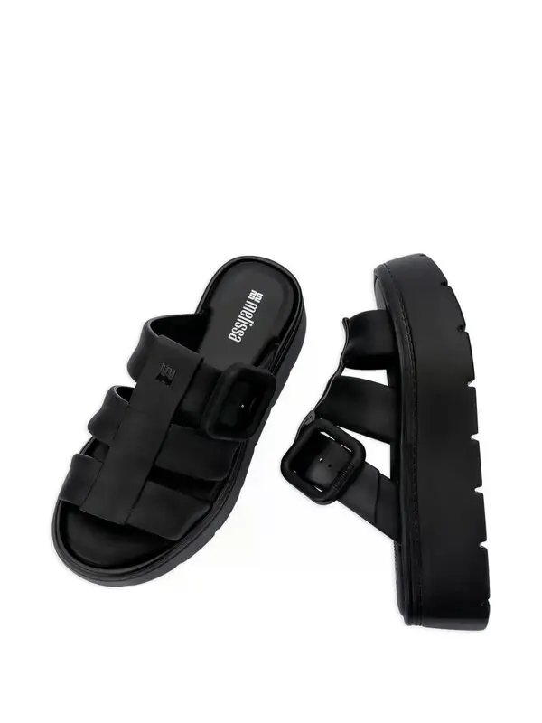 Melissa Platform Sandals With Buckle Detail - Black