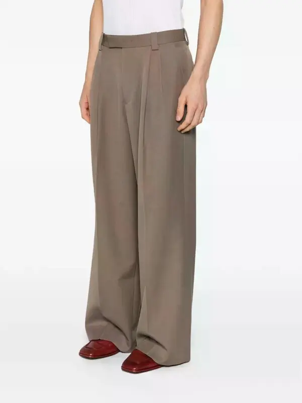 TONYWACK Pleated Tailored Trousers - Brown