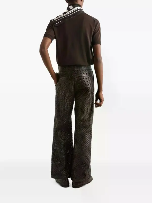Dolce & Gabbana Woven Nappa Leather Trousers