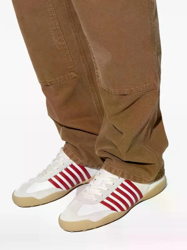 Dsquared2 Striped Leather Sneakers