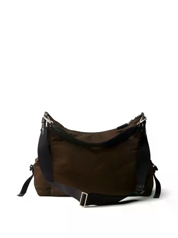 Prada Re-nylon And Leather Bag - Brown