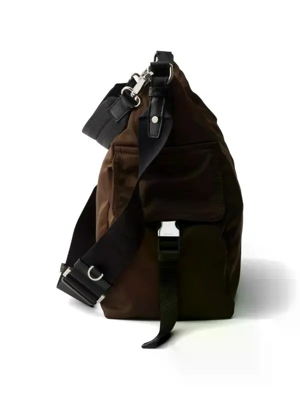 Prada Re-nylon And Leather Bag - Brown