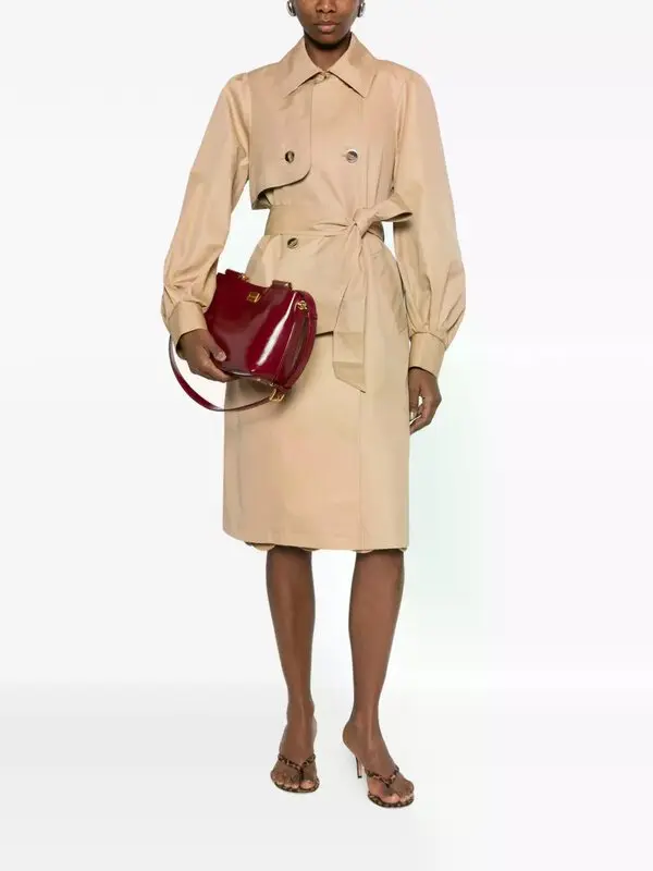 TWINSET Double-breasted Belted Trench Coat