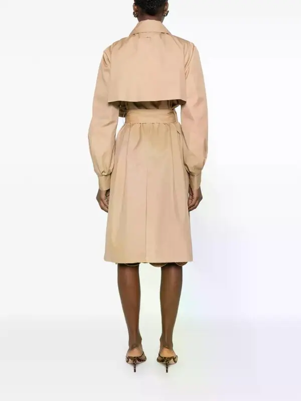 TWINSET Double-breasted Belted Trench Coat
