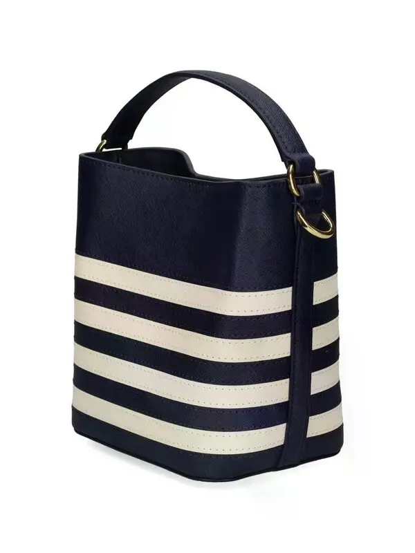 Ralph Lauren Striped Leather Satchel