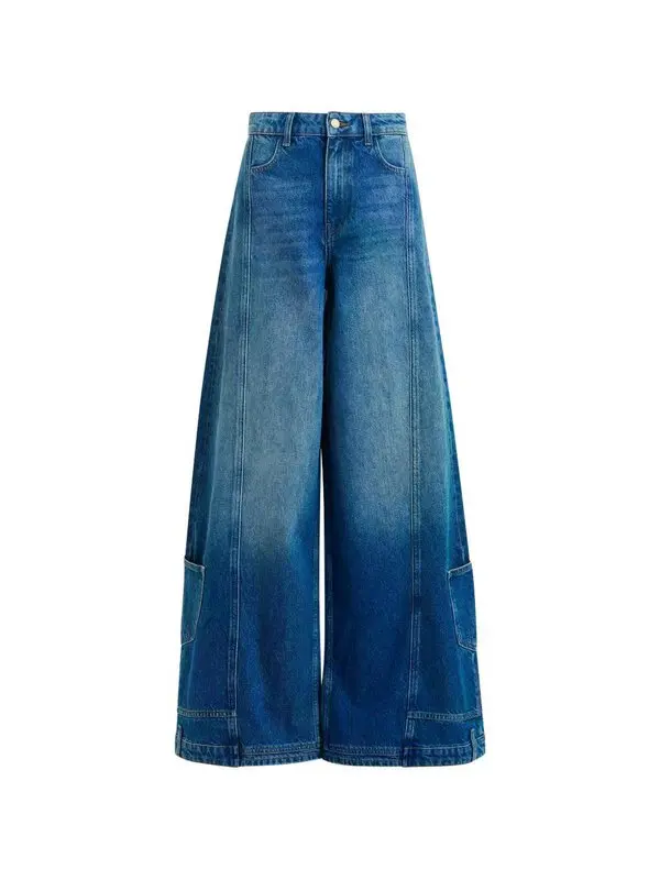 Essentiel Antwerp Flap Pocket Flared Jeans - Blue