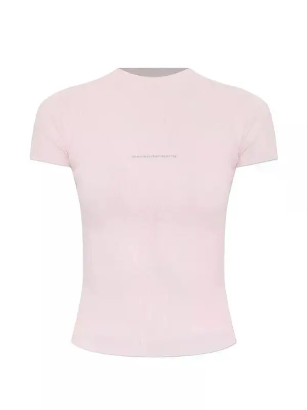 Alexander Wang Knit Logo Baby Tee - Pink