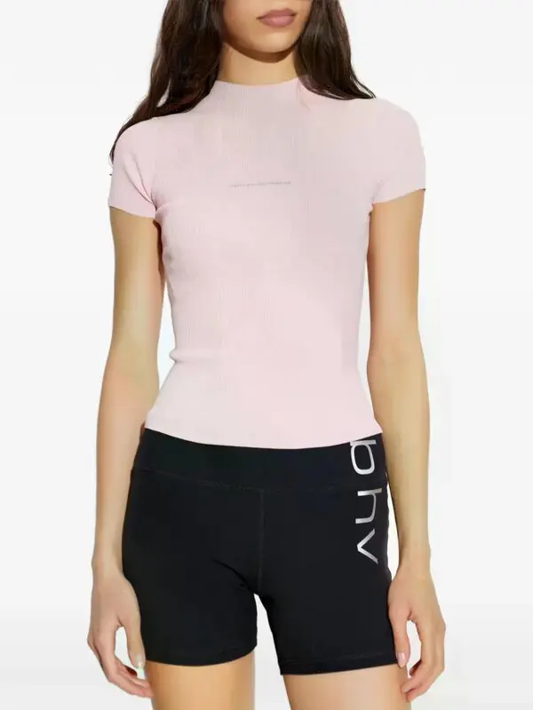 Alexander Wang Knit Logo Baby Tee - Pink