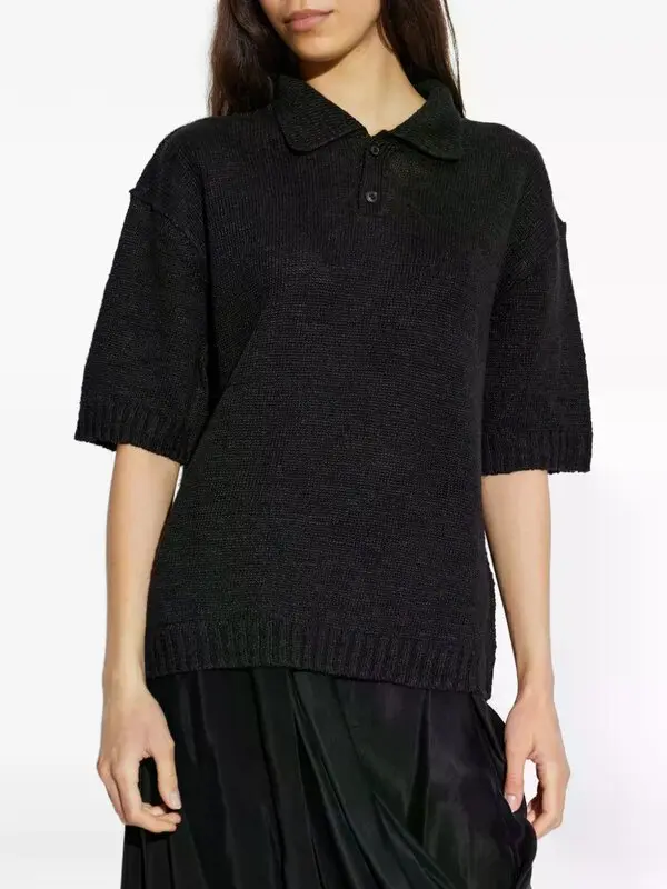 MAISON MARGIELA Gardening Hemp Buttoned Polo Shirt