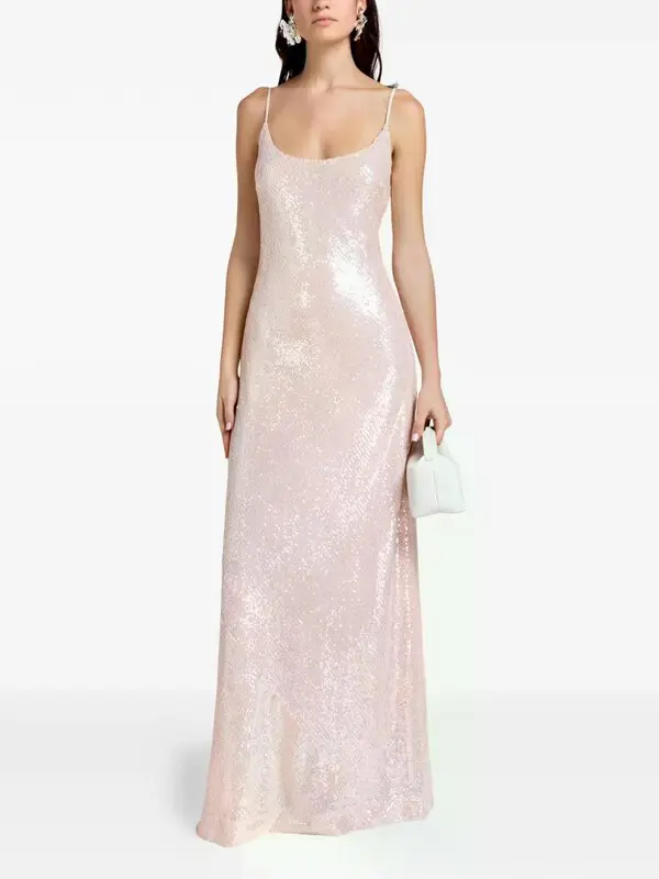 NEEDLE & THREAD Spaghetti-strap Maxi Dress - Pink