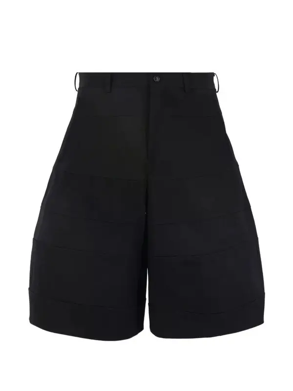 Comme Des Garçons Wide Leg Bermuda Shorts - Black