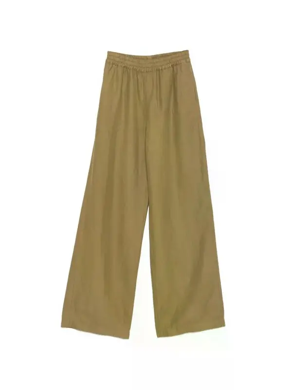Aspesi Wide Leg Elasticated Waist Trousers - Green