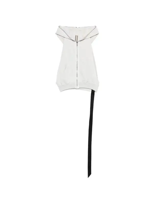 Rick Owens Sleeveless Zipped Hoodie - Neutrals