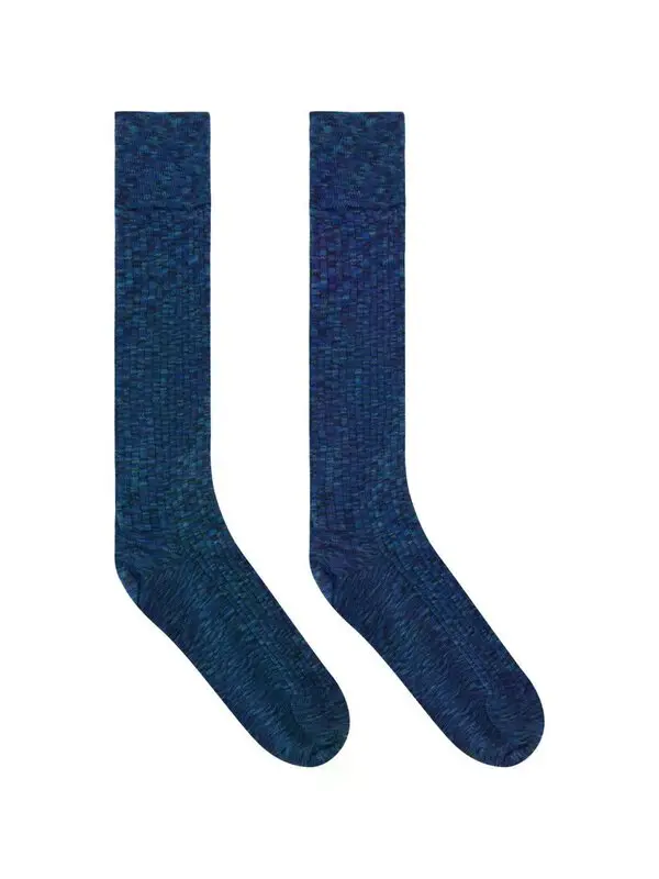 Red Valentino Ribbed Knee-high Socks - Blue