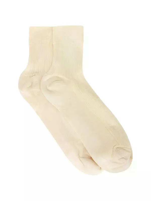 Red Valentino Ribbed Crew Socks - Neutrals