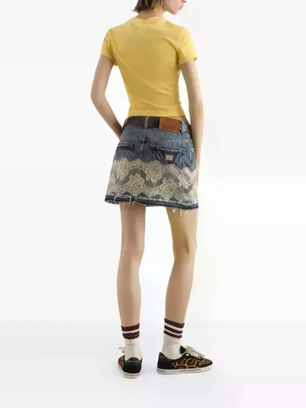 Dolce & Gabbana Lace Panel Mini Skirt