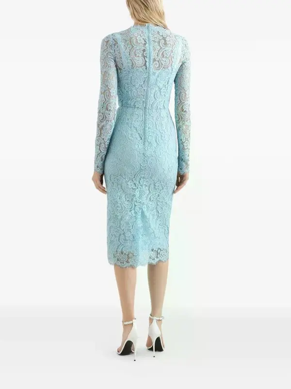 Dolce & Gabbana Lace Midi Dress - Blue