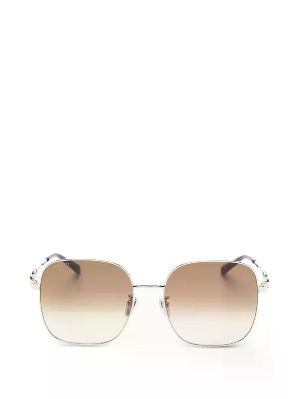 Gucci Geometric Frame Sunglasses - Silver