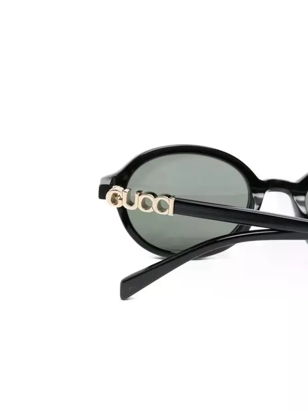 Gucci Logo Oval-frame Sunglasses