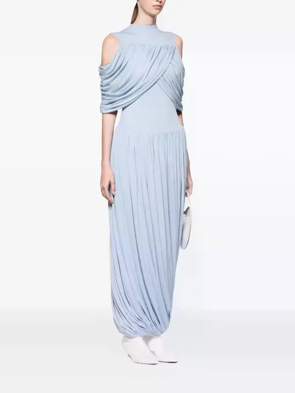 CHATS BY C.DAM Ethel Draped Maxi Dress - Blue