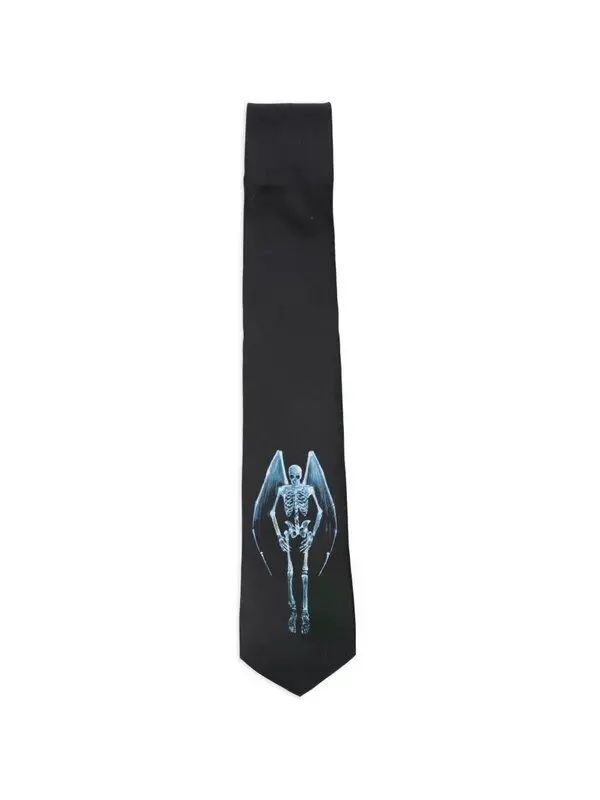 Our Legacy Graphic-printed Neck Tie - Black