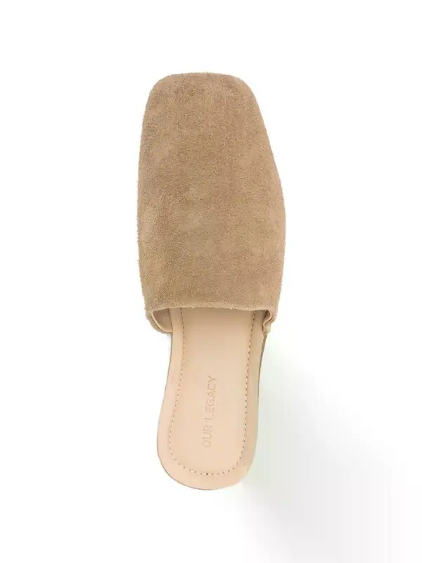 Our Legacy Cedar Beige Suede Slip-on Mules - Neutrals