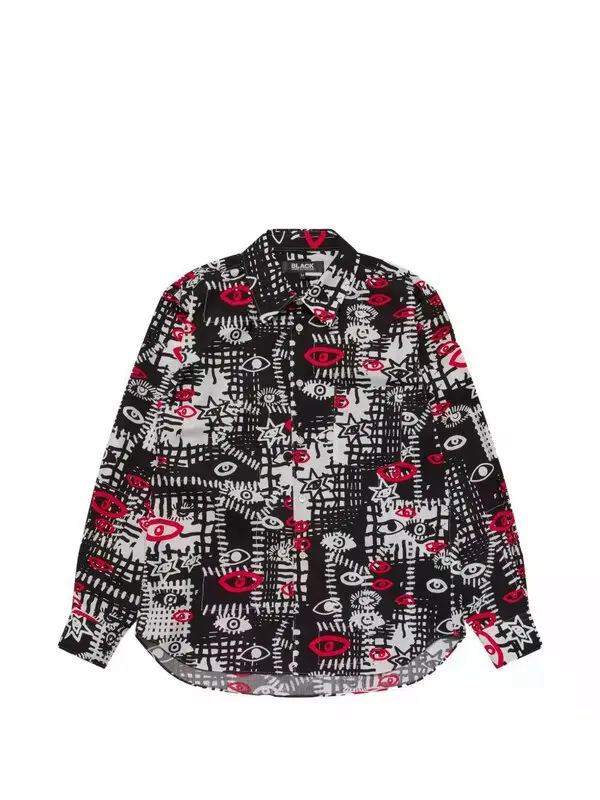 Comme Des Garçons Graphic Print Shirt - Black