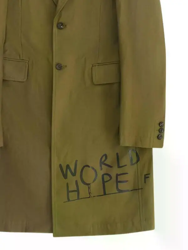Comme Des Garçons X Dan Perjovschi Text-print Coat