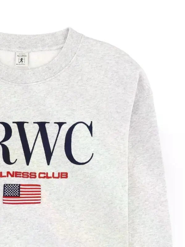 Sporty & Rich Embroidered Logo Sweatshirt - Grey