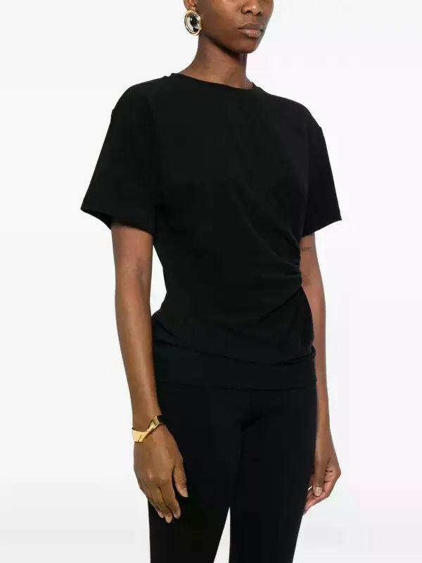 Pinko Buckle Draped T-shirt - Black
