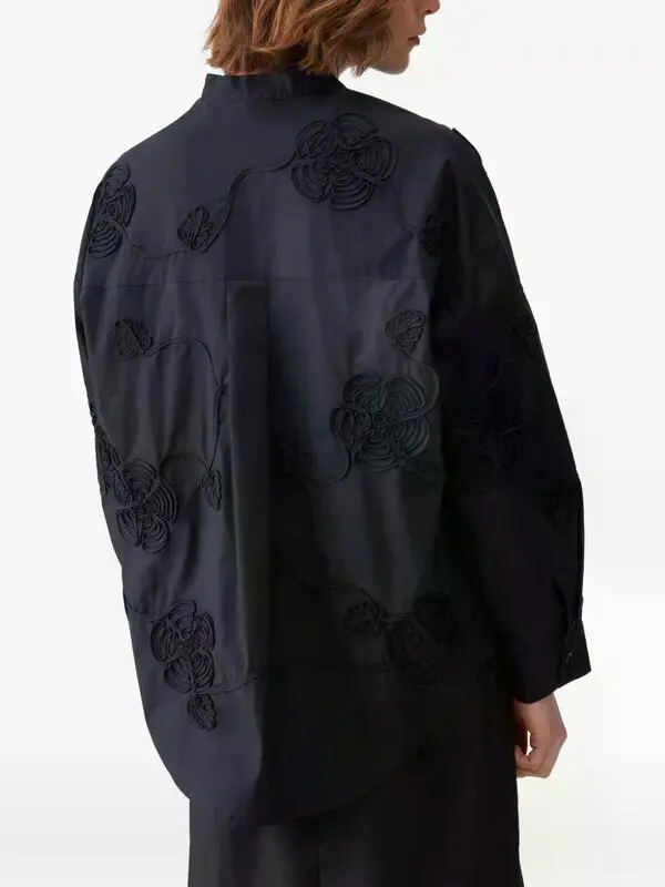 Liu Jo Embroidered Mandarin Collar Shirt