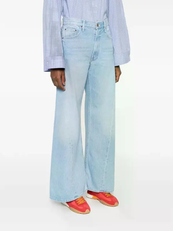 MOTHER Snacks Central Seam Wide Leg Jeans