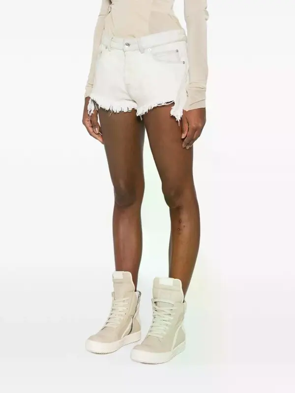 Rick Owens Frayed Denim Shorts