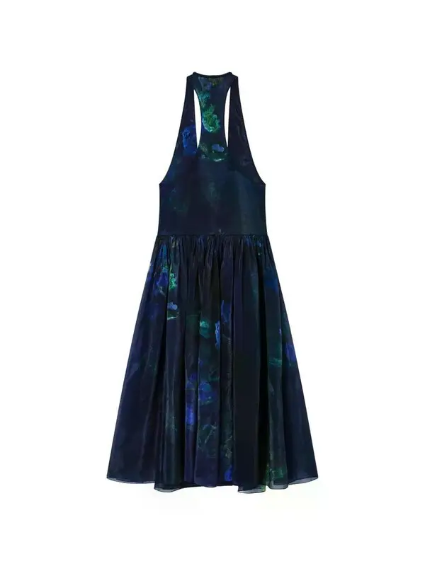 Giorgio Armani Floral Print Tassel Dress