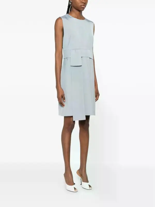 P.a.r.o.s.h Sleeveless Mini Dress With Belt Detail - Blue