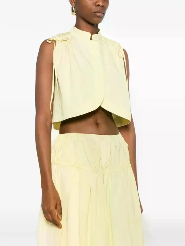 LIBEROWE Maya Cropped Shirt With Tie Detail