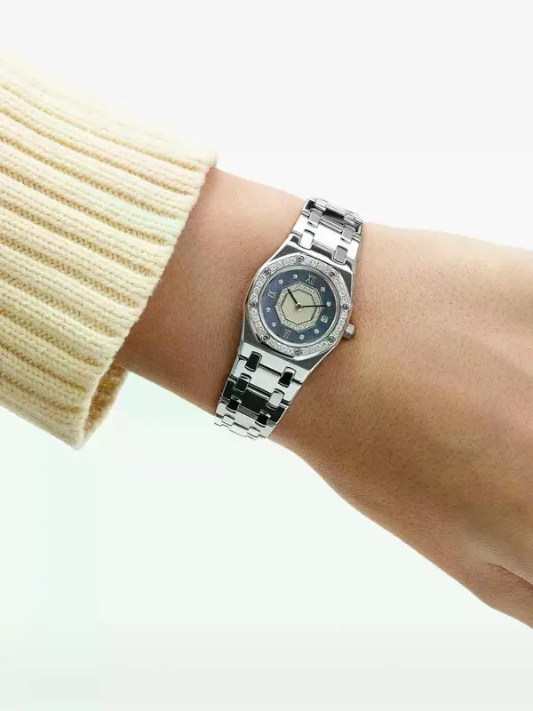 AUDEMARS PIGUET 2002 Royal Oak Diamond Bezel Watch - Blue