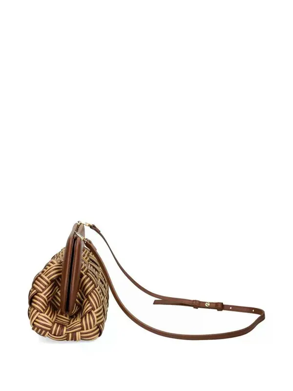 THEMOIRE Woven Clutch Bag - Brown