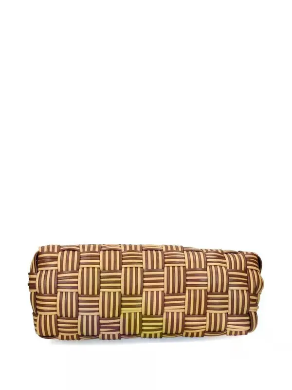THEMOIRE Woven Clutch Bag - Brown