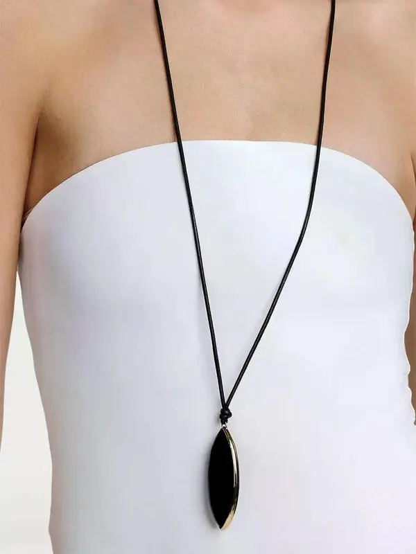 JENNIFER FISHER Smoky Quartz Puffy Dagger Necklace