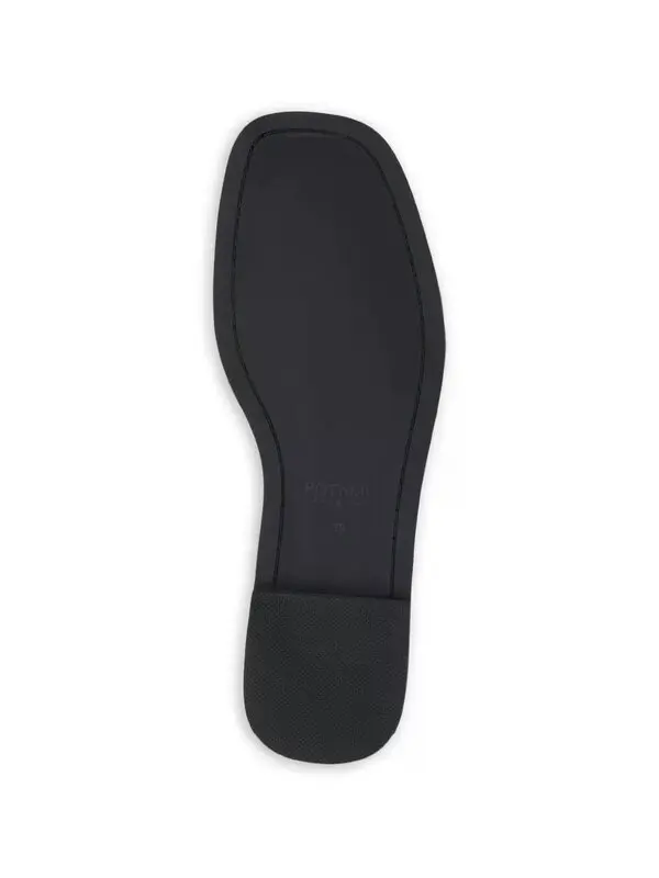 POTAMY Cut-out Leather Slip-on Sandals
