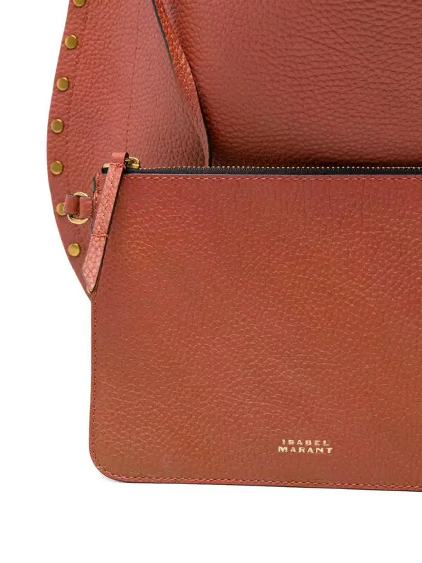 Isabel Marant Étoile Oskan Studded Shoulder Bag - Red