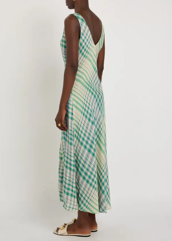 Polo Ralph Lauren Plaid Woven Midi Dress