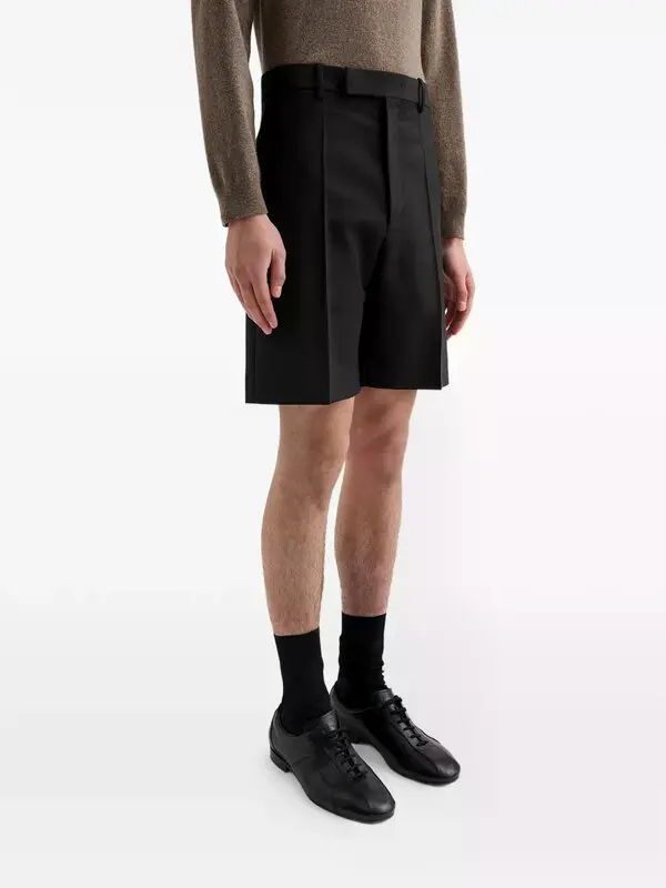 JIL SANDER Wool And Mohair Canvas Tailored Bermudas